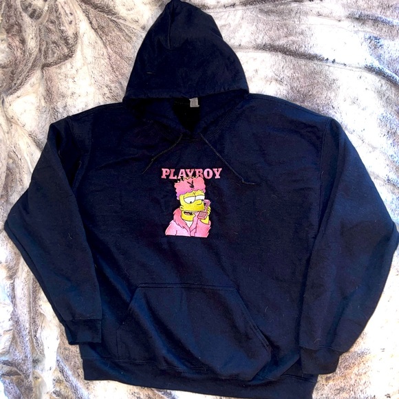 PLAYBOY | Jackets & Coats | Playboy The Simpsons Limited Edition Embroidered Pimp Bart Hoodie ...